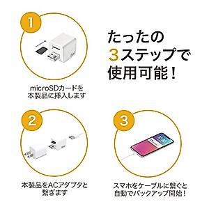 Qubii Photo Storage Device , Auto Backup Photos & Videos, Photo Stick for iPhone [128GB - Pink]