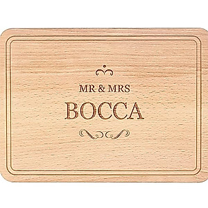 Maverton Engraved Cutting Board for couples - Personalized Chopping Desk for Wedding - Bamboo Butcher Block for newlyweds - Serving Tray for anniversary - Home Accessory - FAMILY
