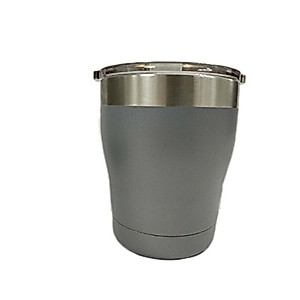 Tahoe Trails 10 oz Stainless Steel Tumbler Vacuum Insulated Double Wall Travel Cup With Lid, Metallic Gray