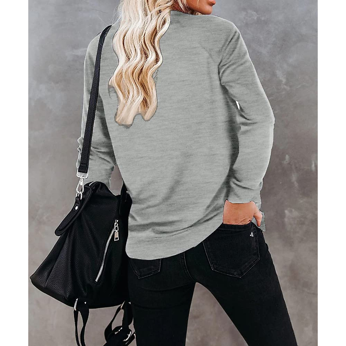 KIMSOONG Christmas Sweatshirts for Women Believe Sweatshirt Funny Christmas Sweaters Lightweight Blouse Xmas Hat Holiday Tops