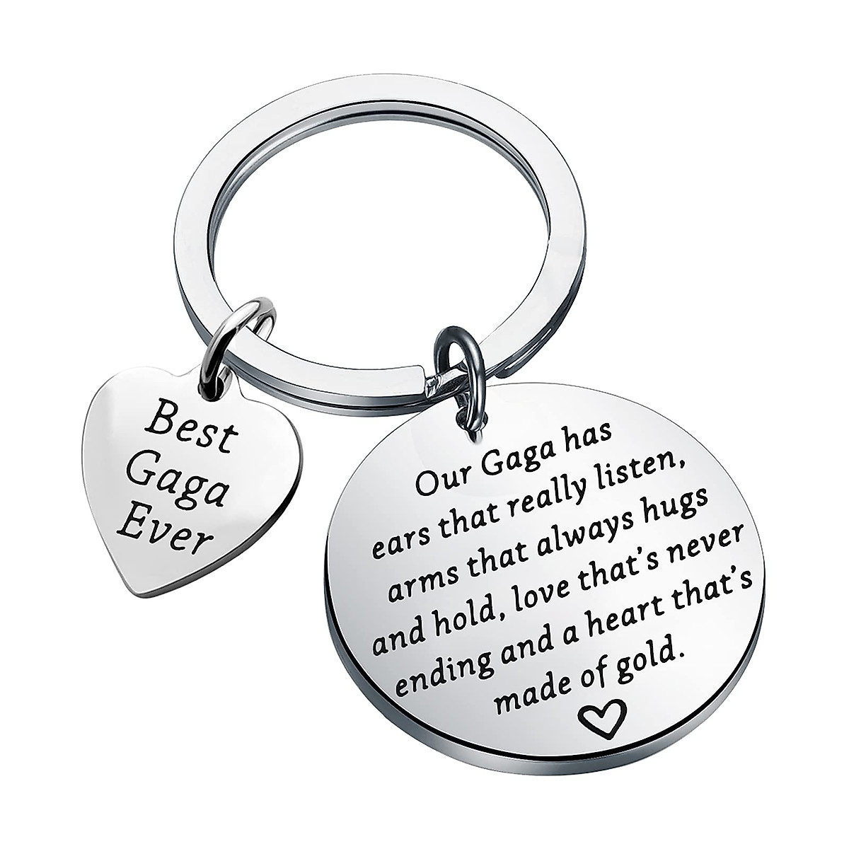 FOTAP Gaga Keychain Gaga Jewelry Best Gaga Ever Jewelry Gaga Gift Best Gaga Gift Gaga Appreciation Gift Grandma Jewelry (Gaga Keychain)