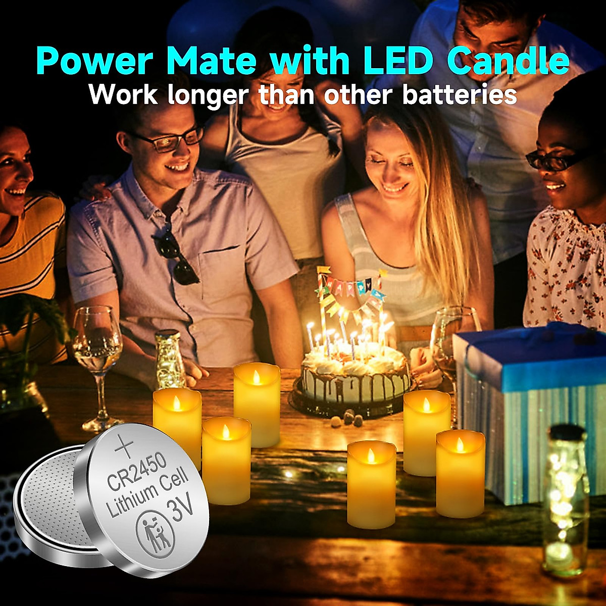 CR2450 Lithium Battery 3 Volt 600mAh Coin Button Cell 100 Pack