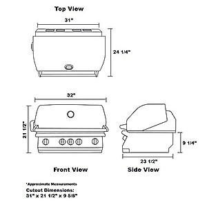 Lion Premium Grills L75623 32" Natural Gas Grill