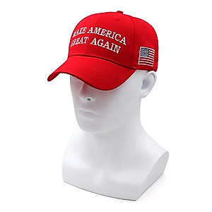 Generic MAGA 2024 hat MAGA Hat Make America Great Again President Trump Slogan with USA Flag Cap Adjustable 2024 Keep America Great Baseball Hat (Red)