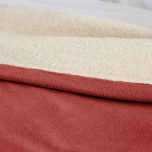 Eddie Bauer - Full Heated Blanket, Soft Fleece Electric Blanket with Sherpa Reverse, Warm Bedding with Low-Voltage Technology (Redwood, Full)