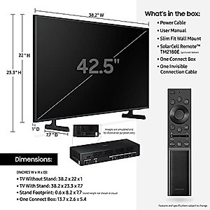 SAMSUNG 43-Inch Class Frame Series - 4K Quantum HDR Smart TV with Alexa Built-in (QN43LS03AAFXZA, 2021 Model)