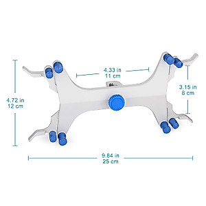 StonyLab Aluminum Double Burette Clamp, Adjustable Double Burette Clamp Buret Clamp Butterfly Style Spring Loaded Lab Accessory for Laboratory