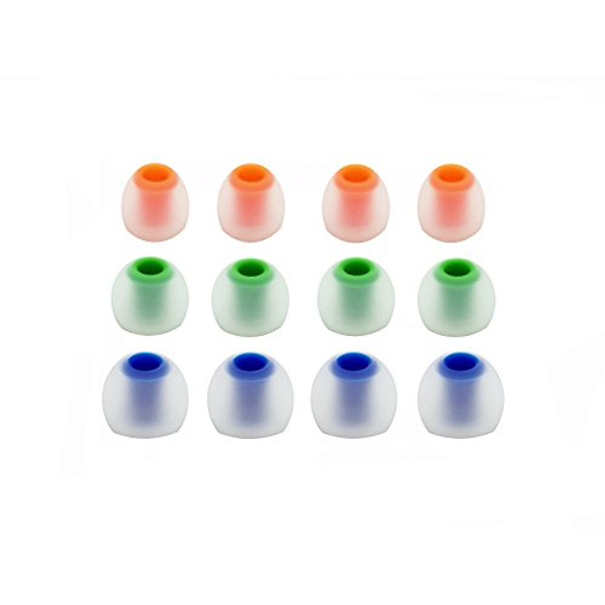 12pcs (NSY-TRSW) 4S / 4M / 4L Premium Silicone Replacement Eartips Earbuds Adapters Compatible with Sony in Ear Earphones Headphones