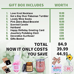 Birthday Gifts for Women,Happy Birthday Basket Gifts Sets for Women Friendship Her Mom Sister Wife Girlfriend BFF Daughter (Birthday Gifts)