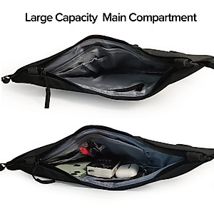 MAYMOONER Small Sling Shoulder Crossbody Bag Men Women, Lightweight Anti-theft One Strap Casual Chest Bag Slim Backpack for Outdoor Walking Trip Hiking Biking Black