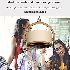 Lorivu Portable Smoke Filter, Lorivu Portable Smoke Purifier, Lorivu Indoor Smoking Smoke Exhaust Fan, Indoor Kitchen Mini Fan Portable Range Hood, (White Plug)