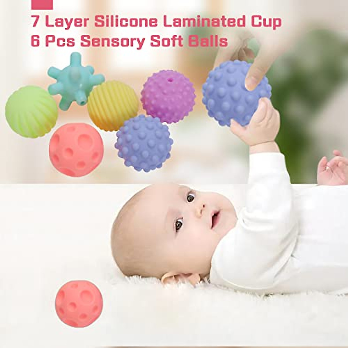 AZEN Baby Toys 0-3 Years, Toddler Toys Age 1-2, (6-in-1) Baby Toys for Babies 1 2 3 Year Old, Infant Toddler Newborn Toys, Learning Educational Preschool Toys