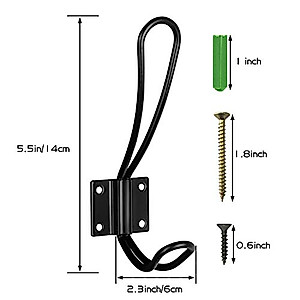 Rustic Coat Rack, Wall Mounted Coat Hook with 4 Farmhouse Hooks, Solid Pine Wood, Perfect Touch for Your Entryway Bathroom Kitchen to Hang Coat Clothes Hat Purse Bag Towel Robes (Brown)