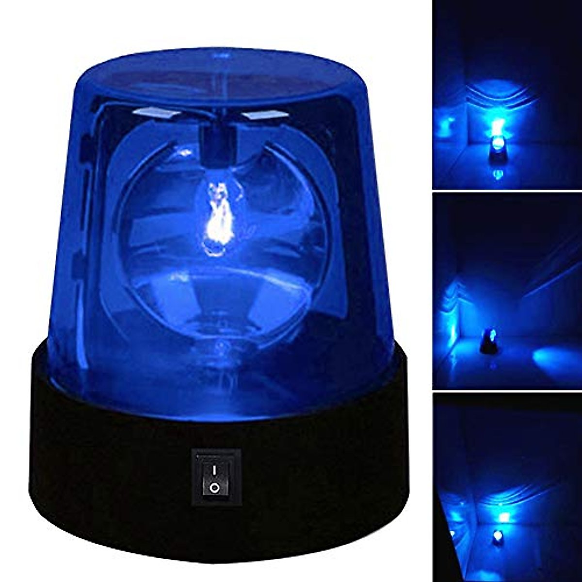 LED Strobe Light,360 Degree Rotating DJ Flashing Stage Effect Battery Powered Strobe Light Car Siren Strobe Light，Disco Party Rotating Lamp(Red,size:1pc)