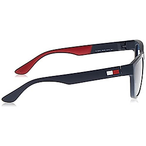 Tommy Hilfiger Men's TH1557/S Square Sunglasses, Blue & Red & White, 54 mm