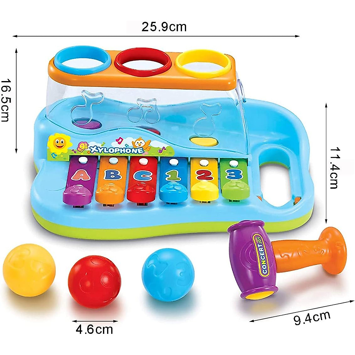 HOLA Toys for 1 Year Old Girl Boy Birthday Gifts, Baby Toys 12-18 Months Pound & Tap Hammer Xylophone Toys for Toddlers 1-3 Boys Girls, Baby & Toddler Toys Age 1-2 3, 1 Year Old Boy Girl Toys Gifts
