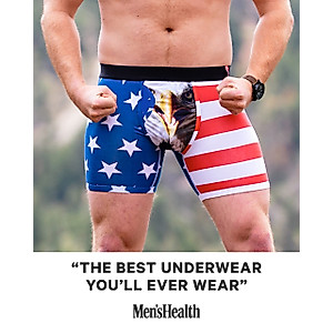 Shinesty Hammock Support Pouch Underwear For Men | Mens Underwear Boxer Briefs with Fly | US Large American Eagle