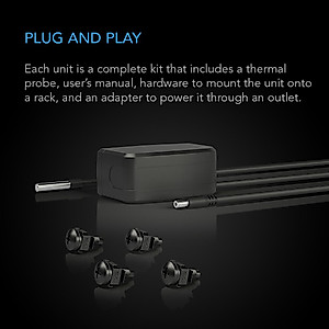 AC Infinity CLOUDPLATE T7-N, Rack Mount Fan Panel 2U, Intake Airflow, for Cooling AV, Home Theater, Network 19” Racks