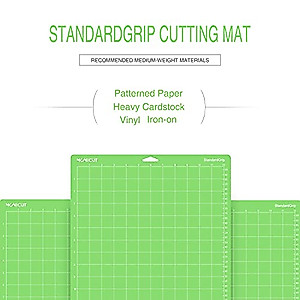 Monicut 12x24 Standardgrip Cutting Mat for Cricut Maker 3/Maker/Explore 3/Air 2/Air/One, 3 Pcs Non-Slip Flexible Cutting Mats for Crafts, Quilting, Sewing and all Arts