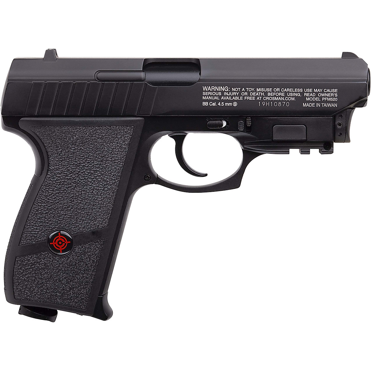 Crosman PFM520 Night Stalker CO2-Powered Air Pistol With Red Laser Sight (Class II <1 mW)