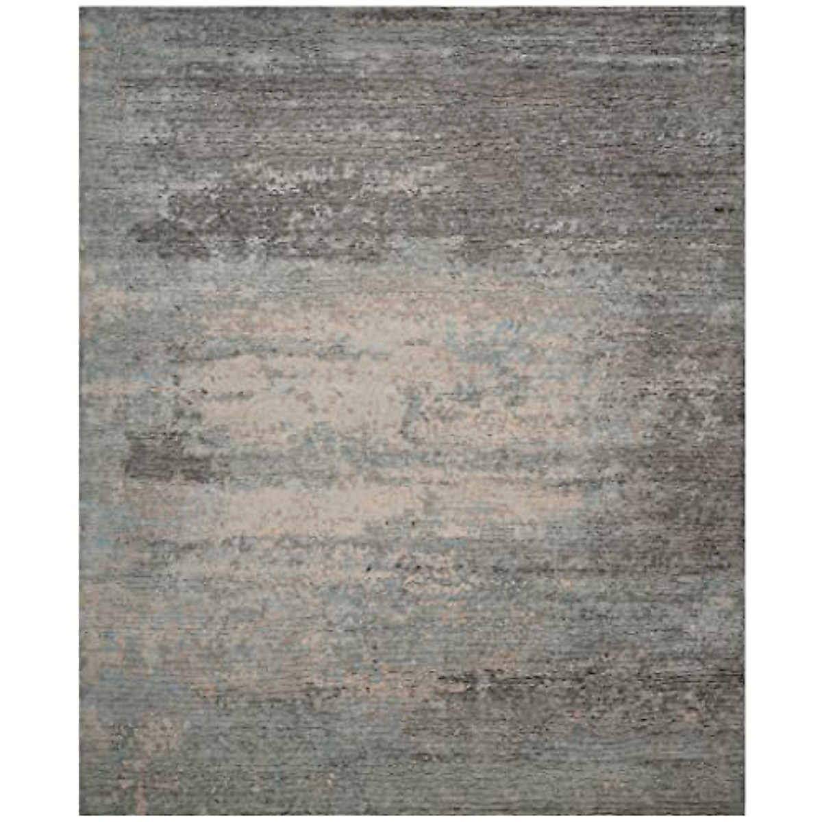 Safavieh Tiffany Collection 8' x 10' Blue/Silver TFN622E Hand-Knotted Wool & Viscose Living Room Dining Bedroom Area Rug