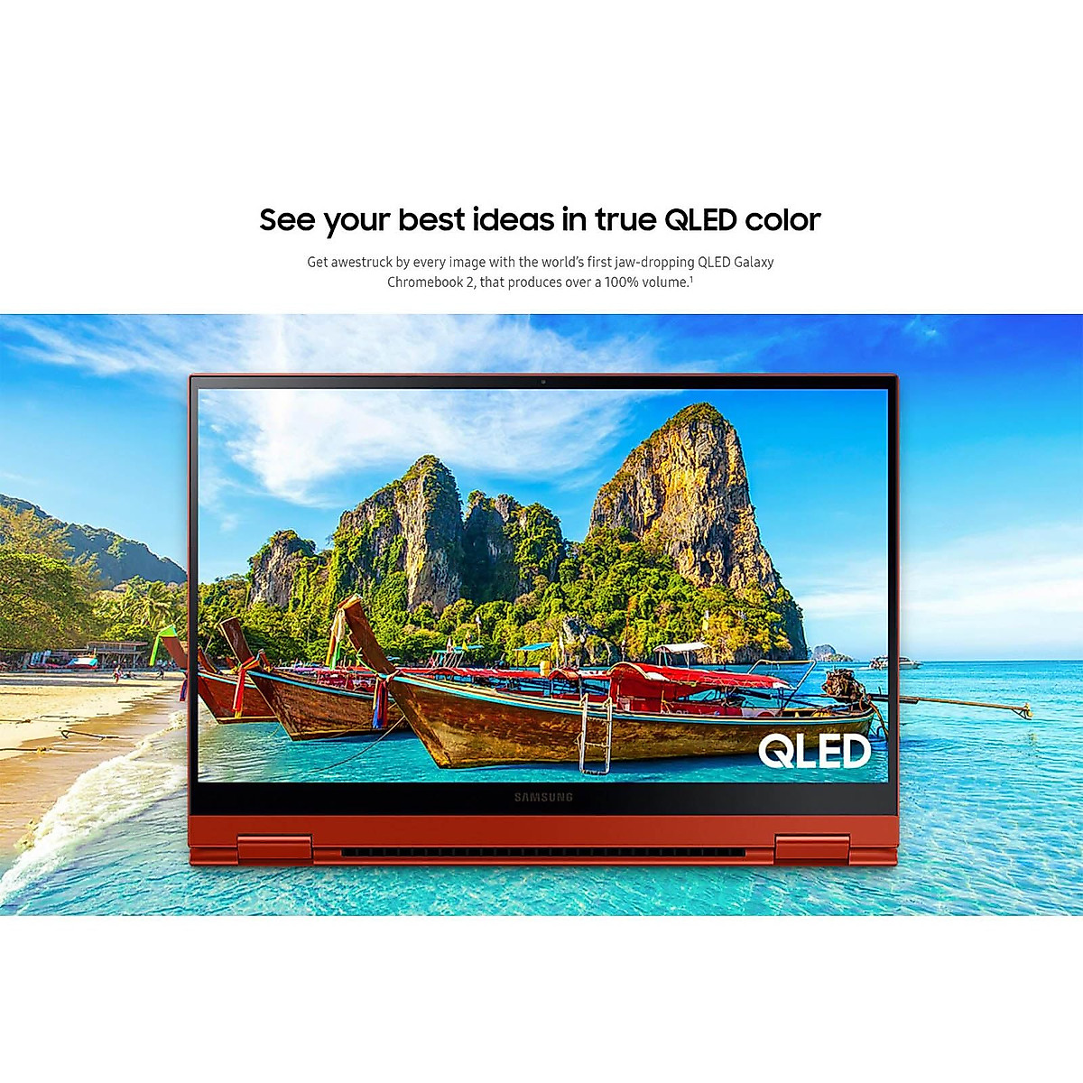 Samsung Galaxy Chromebook Google Laptop Touchscreen Stylus Pen - 13.3 FHD QLED Display - i3-10110U - Backlit Keyboard - Wi-Fi 6 - USB C - Fingerprint (8GB RAM| 128GB Storage)
