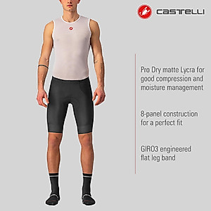 Castelli Cycling Entrata Short for Road and Gravel Biking l Cycling - Black - X-Large