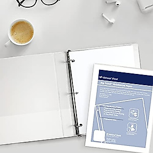 National Rip Proof Reinforced Filler Paper, 3-Hole, 8.5 X 11, Unruled, 100/pack,White