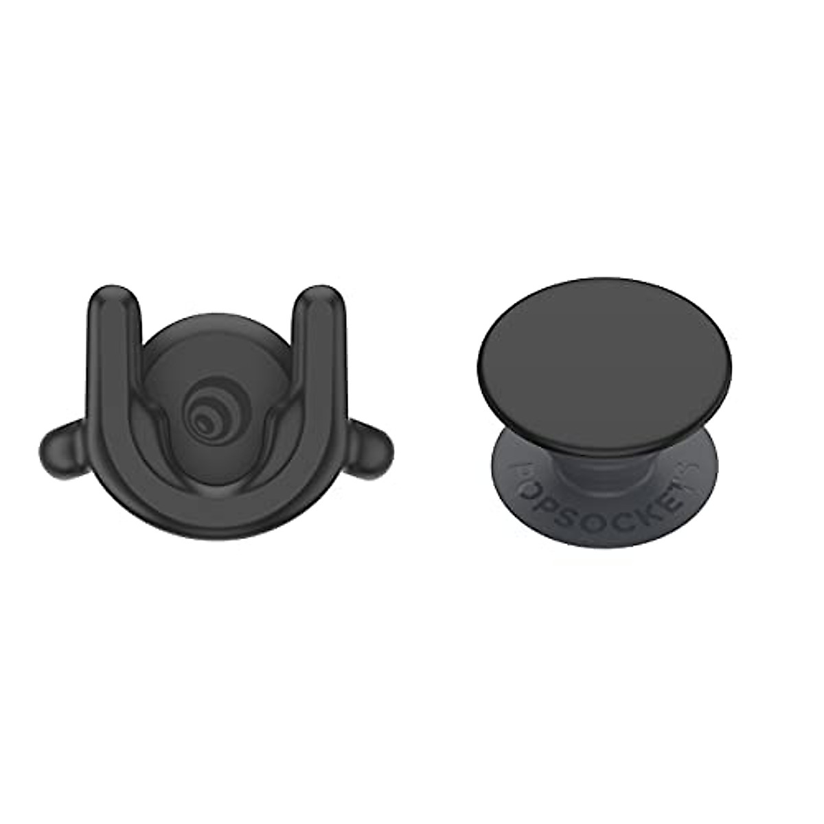 PopSockets: PopGrip Basic Black - Expanding Stand and Grip + PopMount 2 Multisurface Mount for PopSockets Grips - Black Multipack Bundle