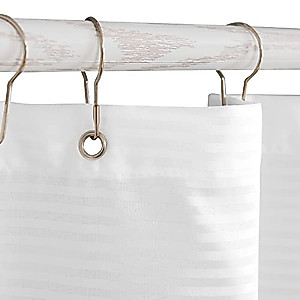 jinchan Black and White Shower Curtain Fabric Shower Curtain for Bathroom Modern Black Striped Shower Curtain Spring Water Repellent in Bath 70x72 inches Long Shower Curtains Set with Curtain Hooks