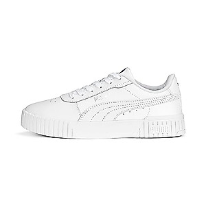 PUMA Women's Carina 2.0 Sneaker, White White Silver, 9