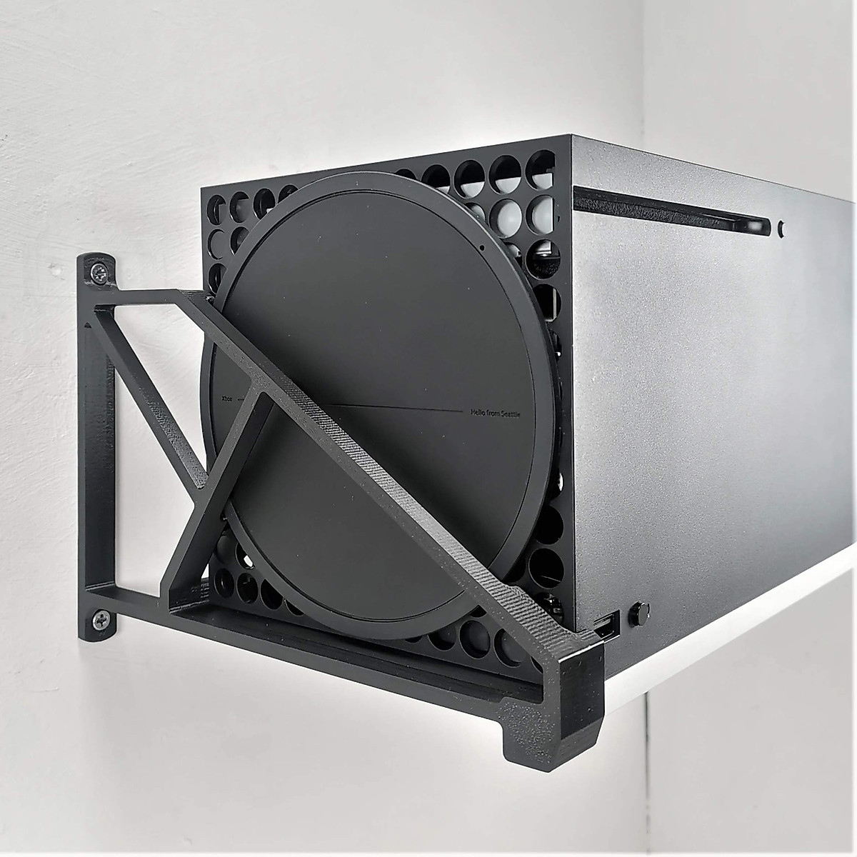 3DCabin Wall Mount Wall Bracket Holder compatible with Xbox Series X : Horizontal Front Facing