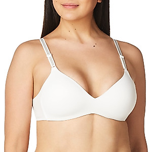 Warner's Women's Blissful Benefits Underarm-Smoothing Comfort Wireless Lightly Lined T-Shirt Bra RM7561W, White, 36C