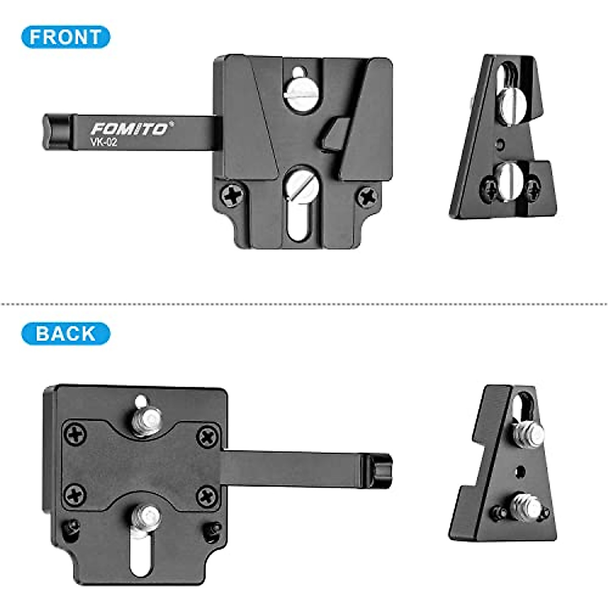 Fomito V-Mount V-Lock Base Station Quick Release Plate VK-02