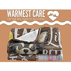 InnoBeta Chihuahua Gifts for Women, Flannel Throw Blanket for Chiwawa Chiuauaha Lovers (50"x 65") - Best Chihuahua Mom