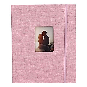 Photo Album, Mini Large Capacity Delicate Lightweight Photo Album for Ticket (pink)