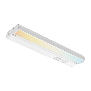 Parmida LED Technologies LED Under Cabinet Lighting, Hardwired Installation, 12 Inch, 9W, 3CCT Color Selectable - 3000K/4000K/5000K, ETL Listed, 120V, Dimmable, 600 Lumens, White Finish