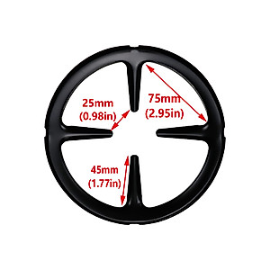 Risbay 2 Pcs Cast Iron Gas Stove Cooker Ring Reducer, Black, 6-Inch