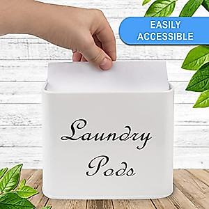 Rk limits Dryer Sheet Holder for Laundry Room - Metal Dryer Sheets Dispenser & Laundry Pods Container Stylish Fabric Softener Dispenser Organization Container with Lid Farmhouse Laundry Room Decor