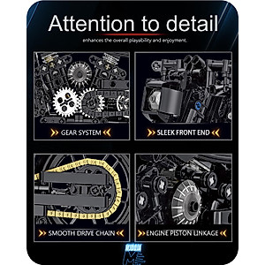 MJDDJA 1:8 Motorcycle Building Set- 586PCS, for Teenage Boys,Building Blocks for Adults, Collectible Building Toy for 14+ Year Old Boys, Adult Birthday Idea Gifts(Compatible with Legos Set)