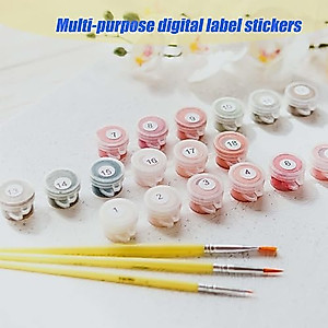 WBQMUNY 30 Sheets 1 to 30 Waterproof Reflective Laser Number Stickers,Round Self Adhesive Stickers/Inventory/Storage Organizing Stickers