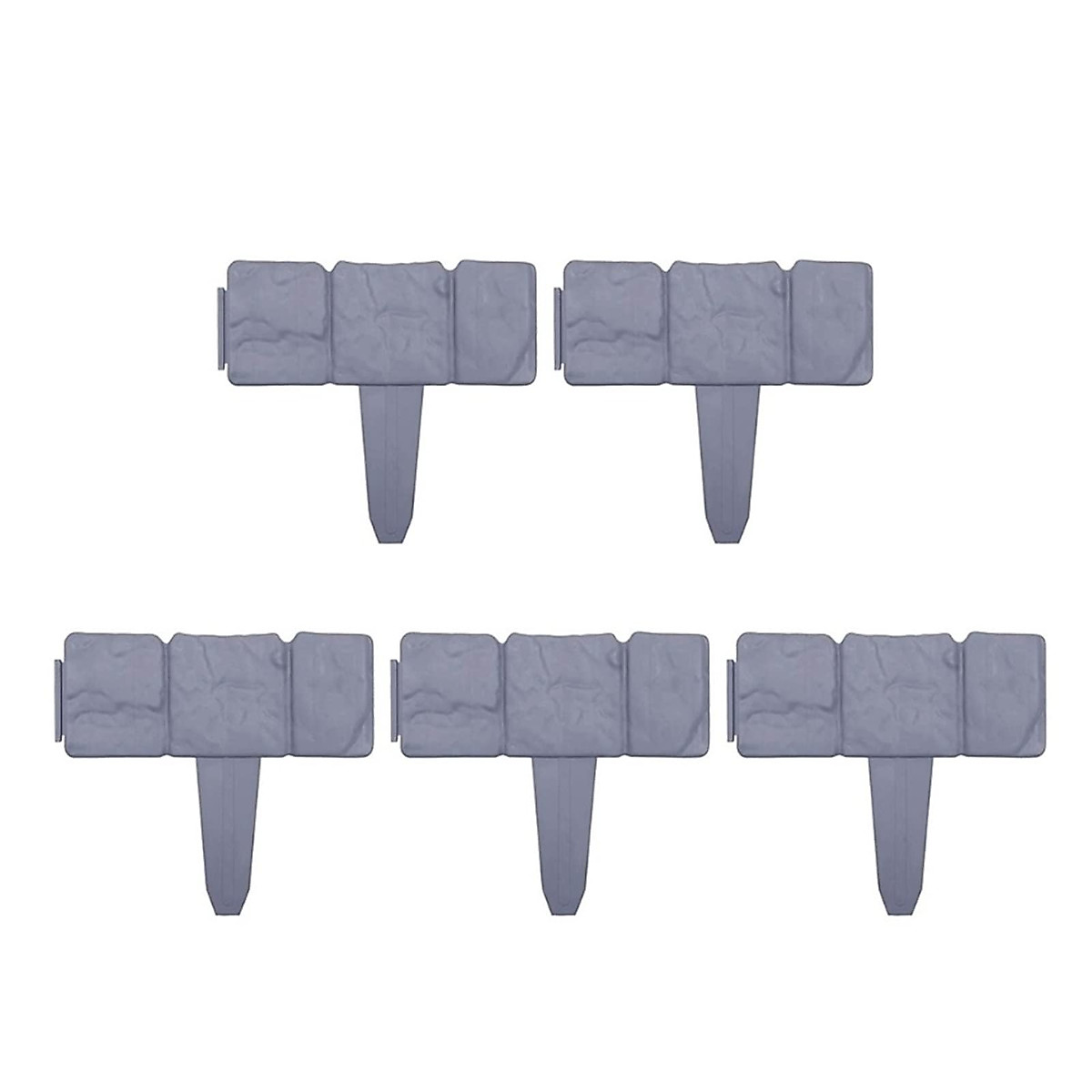 YUEMOL Garden Borders and Edging 5/10/20 Pcs Imitation Stone Effect Lawn Fence ，Gardening Edging Interlock Flower Bed Border Plant Bordering Grass Edge (Color : A)