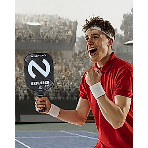 Niupipo Explorer Pro Pickleball Paddle - Graphite Carbon Fiber, USA Approved Pickleball Paddles for Sanctioned Tournament Play, Co-Designed by The Top 5 Touring Pro Pickleball Player FAD