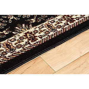 Great American Distributors Hearth Slice Fireplace Rug - Log Cabin Decor, Kitchen Carpet, Accent Rug, Fire Resistant Mat, Traditional Designs, 2'2" x 3'3" (Cream/Black)