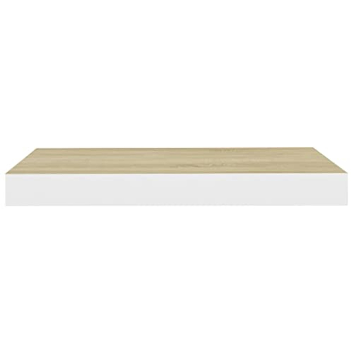 Aisifx Floating Wall Shelf Oak and White 19.7"x9.1"x1.5" MDF