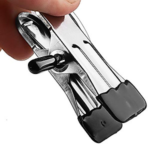 Tosnail 40 Pieces Boot Hanger Clips, Stainless Steel Laundry Hooks, Closet Hanging Clips, Space Saving for Jeans, Hats, Tall Boots, Towels - Black