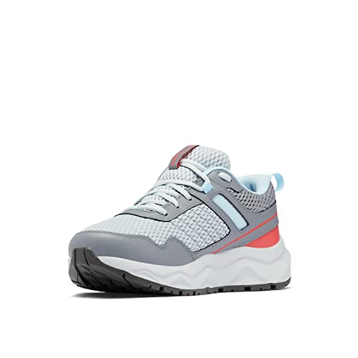 Columbia Women's Plateau Waterproof Hiking Shoe, Cirrus Grey/Red Hibiscus, 8