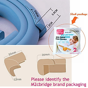 M2cbridge L Shape Extra Thick Furniture Table Edge Protectors Foam Baby Safety Bumper Guard 6.5 Ft (Pink)