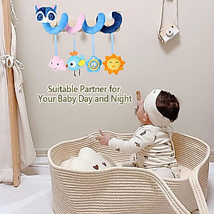 AIPINQI Spiral Activity Toy, Baby Car Seat Toys,Bed Stroller Toy Comfortable Spiral Car Seat Toy for Infants Colorful Hanging Toys for Car Seat, Fox