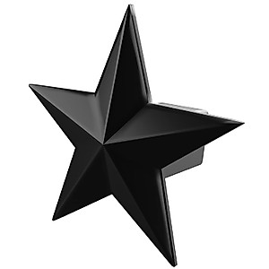 MULL 7" Texas 3D Five Point Star Metal Hitch Cover (Fits 2" Receiver, Black)